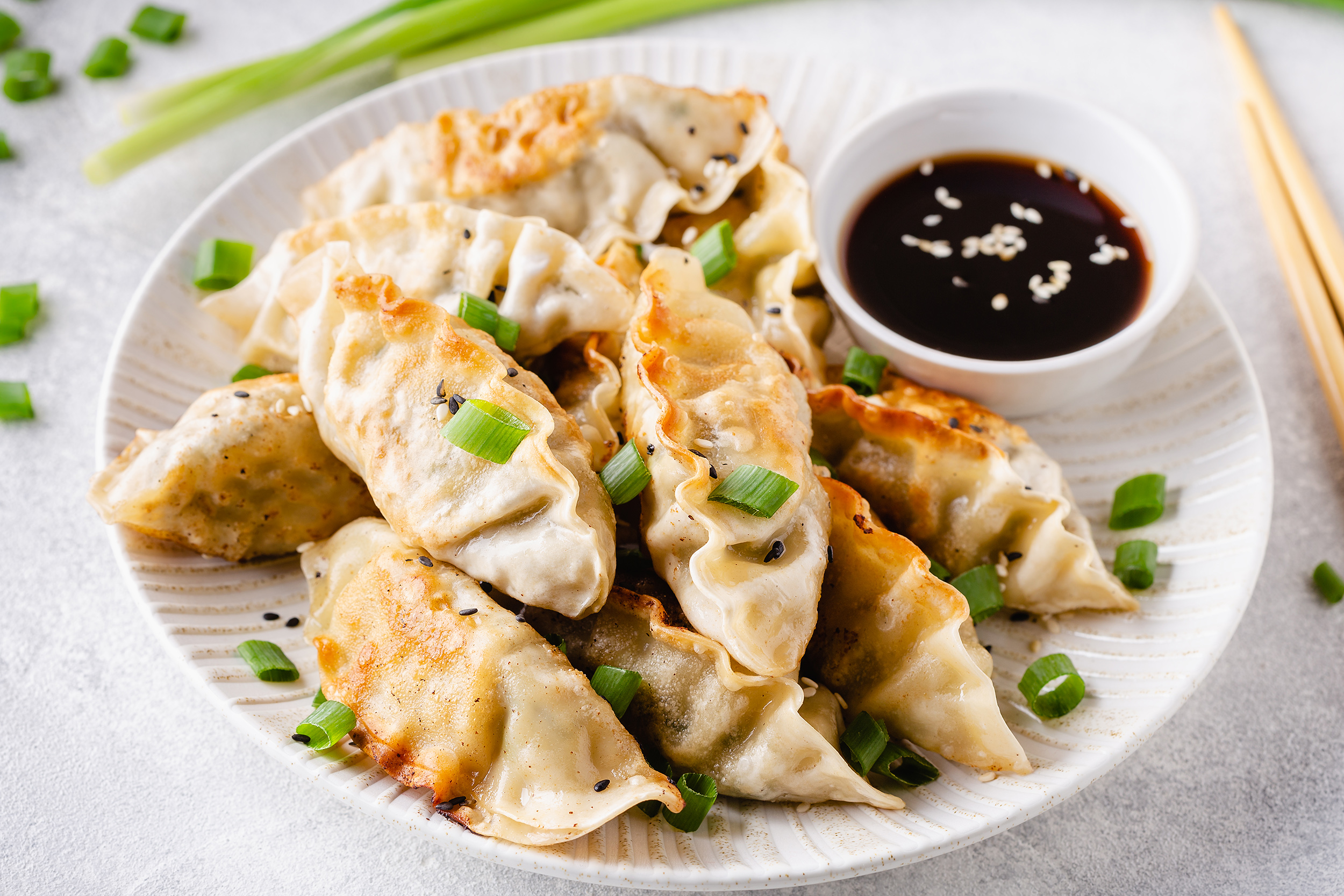Dumplings with Ginger-Ponzu Sauce - Tulkoff Food Products